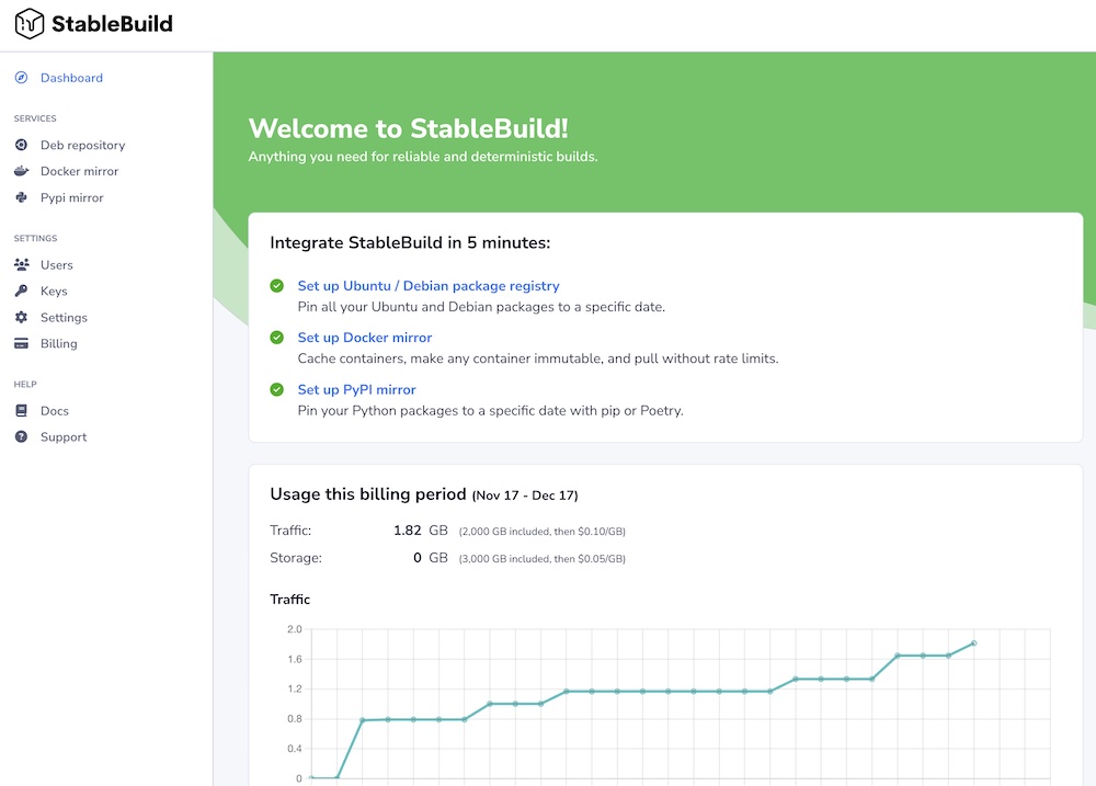 Home - StableBuild - Freeze and pin all your software dependencies